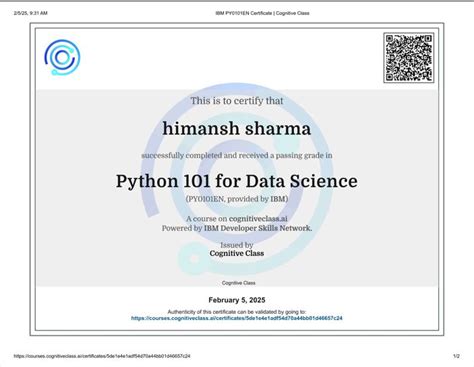 Python Datascience Ibm Certification Learning Programming