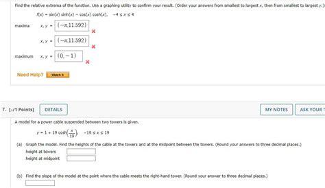 solved find the relative extrema of the function use a
