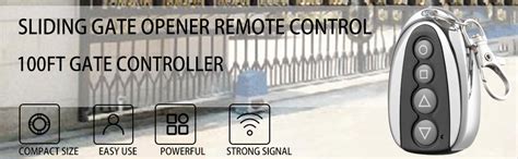 Vevor Gate Remote Control 4 Button Backup Key Accept Signal Within 100ft For Automatic Opener