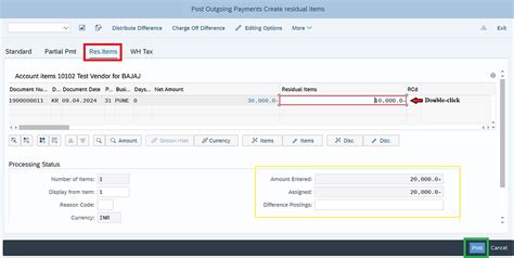 Partial And Residual Payment