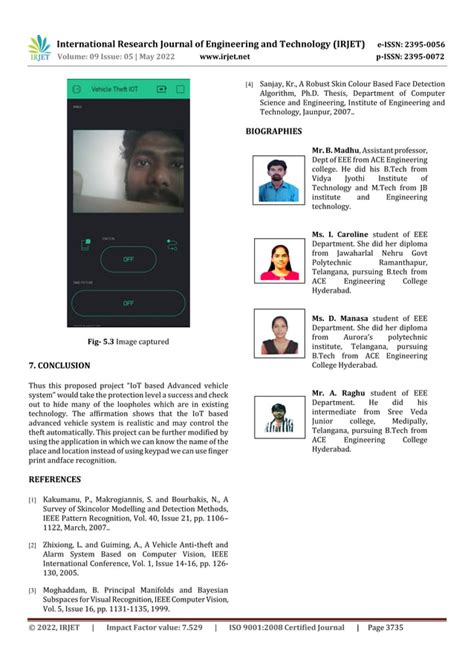 Vehicle Anti Theft Detection And Protection With Image Capture Using