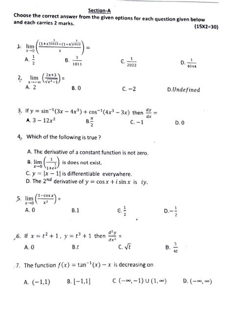 Sem 2 Est Mathematics Pdf Cartesian Coordinate System Mathematical Concepts