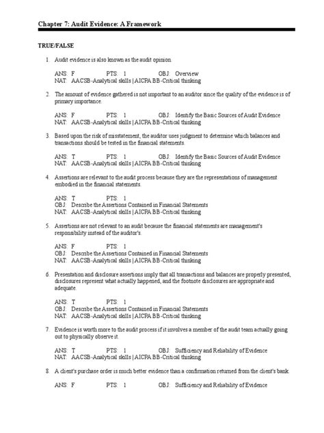 07 Rittenberg Tb Ch7 Pdf Financial Audit Audit
