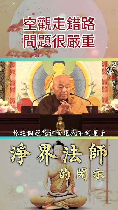 空觀走錯路問題很嚴重 安撫 精神 權法 因緣觀 淨界法師 佛法精要 Youtube