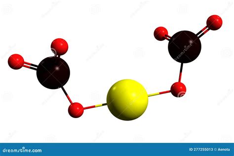 3d Image Of Calcium Iodate Skeletal Formula Stock Illustration