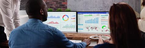 Business Data Analytics On Computer Monitor Stock Image Image Of Analyst Performance 268249783