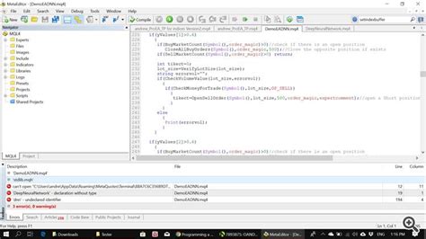 Programming A Deep Neural Network From Scratch Using Mql Language