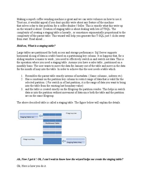Making A Staging Table Pdf Data Software Engineering