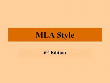 PPT MLA Style PowerPoint Presentation Free To View Id 31651 MDYwO
