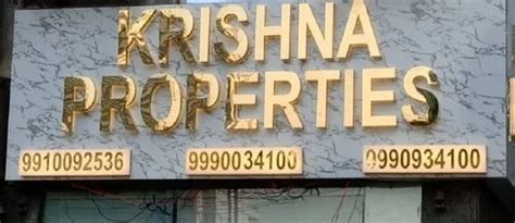 Rectangular Golden Stainless Steel Letter Sign Board For Advertisement