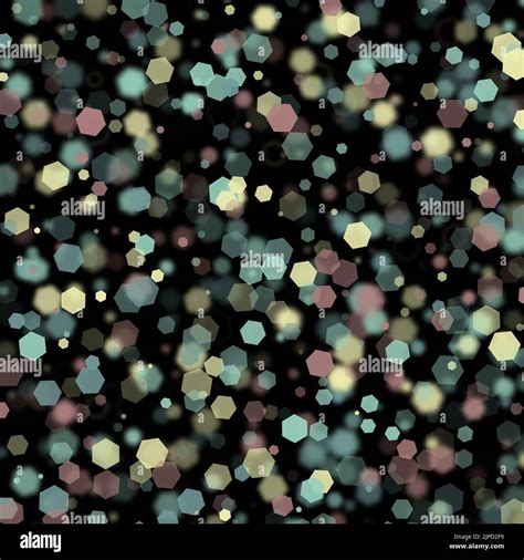 Illustration Of An Abstract Light Dots And Blurred Hexagon Backdrop Like Bokeh Spot Hex Shapes