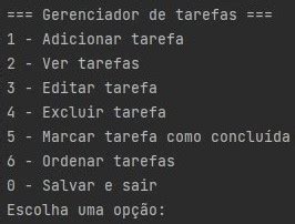GitHub CarlosDVSS Gerenciador de Tarefas O Gerenciador de Tarefas é um projeto em Python que