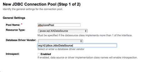 could not create h2 jdbc connection pool via admin ui · issue 2149 · payara payara · github