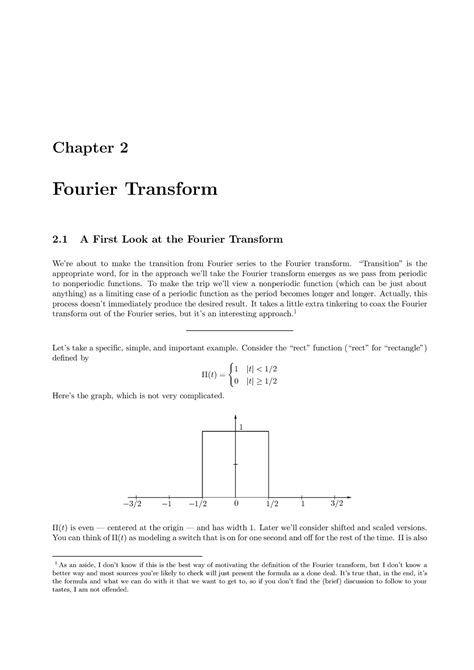Fourier Transform Theory And Applications Motivation And Leadership