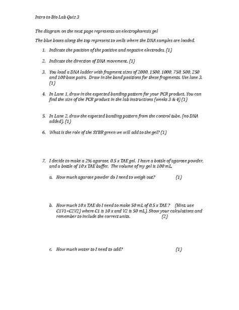 Intro To Bio I Lab Quiz 3 Lab Quiz Intro To Bio Lab Quiz 3 The Diagram On The Next Page