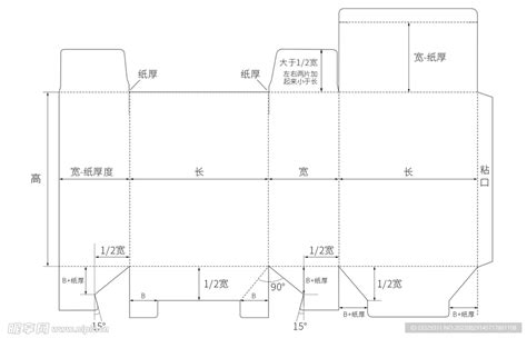 包装盒刀模图片 快速锁底盒设计图 背景底纹 底纹边框 设计图库 昵图网