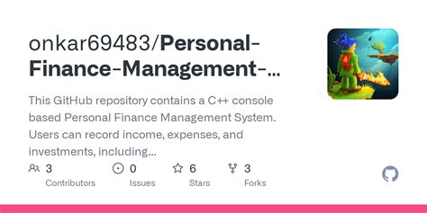 Github Onkar Personal Finance Management Cpp This Github Repository Contains A C