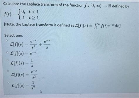 Solved Calculate The Laplace Transform Of The Function F Chegg