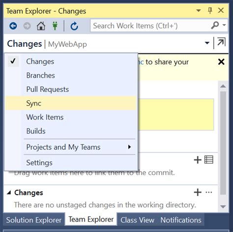 Creating An Aspnet Web Project And Storing Code In A Vsts Git Repository
