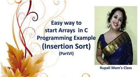 💞💎easy Way To Start Arrays In Cprogramming Exampleinsertion Sort