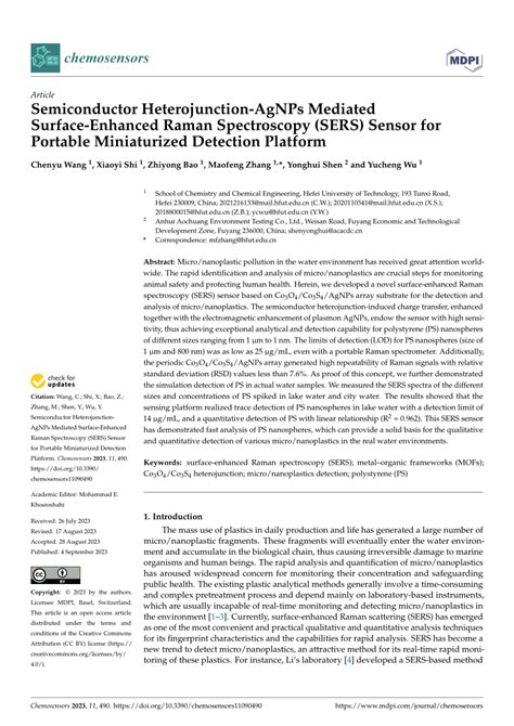 Pdf Semiconductor Heterojunction Agnps Mediated Surface Enhanced