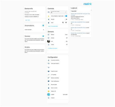 Reolink Video Doorbell Configuration Home Assistant Community