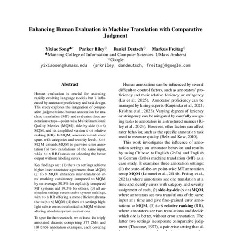 Enhancing Human Evaluation In Machine Translation With Comparative Judgement Acl Anthology