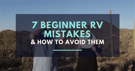 7 Beginner Rv Mistakes That You Can Avoid Artofit