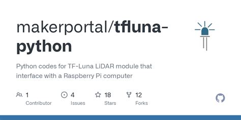 GitHub Makerportal Tfluna Python Python Codes For TF Luna LiDAR