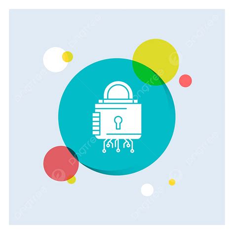 Security Cyber Lock Protection Secure White Glyph Icon Color Access Background Binary Png And