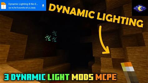 Top 3 Dynamic Light Mods For Minecraft Pe 1 19 The Best Minecraft Mods Youtube