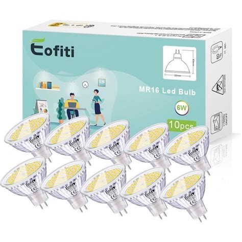 Gu53 Led 12v 6w Ampoule Led Mr16 Blanc Froid Equivalent À 50w Ampoule