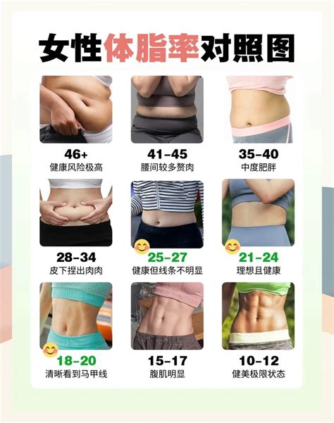 女性健康体脂率对照表：减肥不只是减重！