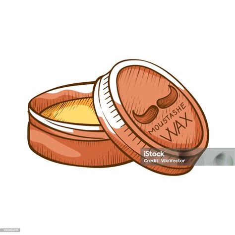 수염이나 콧수염을 위한 왁스 남성용 화장품 미용 보조제는 머리카락을 제자리에 고정합니다 남성 포마드 0명에 대한 스톡 벡터 아트 및 기타 이미지 Istock