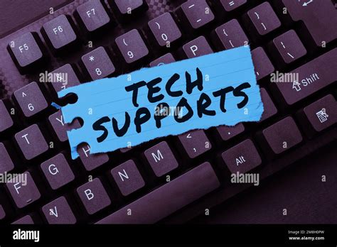 Text Caption Presenting Tech Supports Word Written On Help Given By Technician Online Or Call