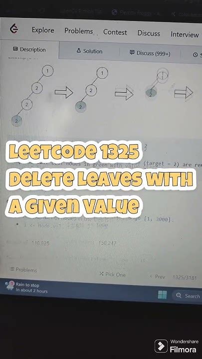 Leetcode 1325 Day 33 Daily Solving A Leetcode Problem Codingleetcodedailycoding Trending