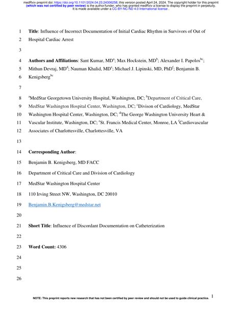 Pdf Influence Of Incorrect Documentation Of Initial Cardiac Rhythm In
