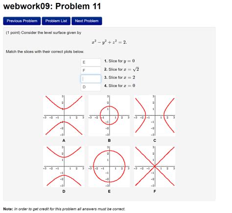 Solved Webwork09 Problem 11 Previous Problem Problem List
