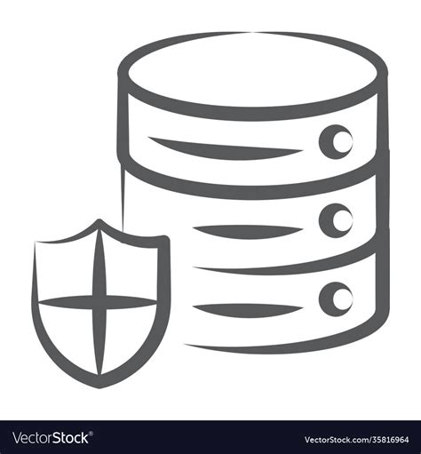 Database Protection Royalty Free Vector Image Vectorstock