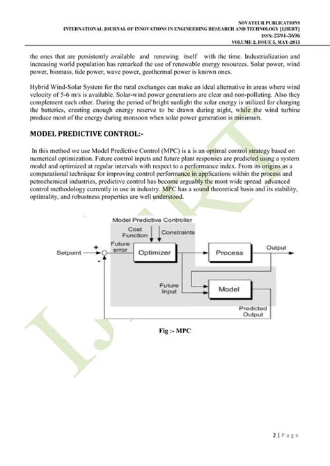 Supervisory Predictive Control Of Standalone Windsolar Energy Generation Systems Pdf