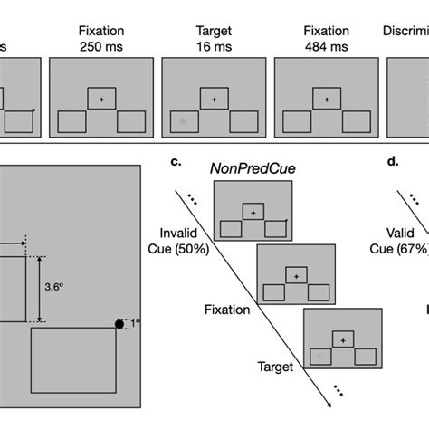 A Schematic Representation Of The Sequence Of Events In An Invalid Cue