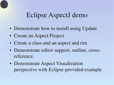 Aspect Oriented Programming With The Eclipse Aspectj Plug In Ppt Download