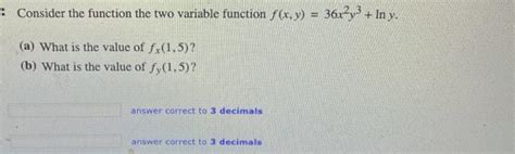 Solved Consider The Function The Two Variable Function