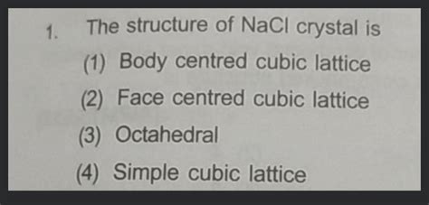 The Structure Of Cscl Crystal Is Filo