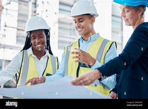 Man Women And Architecture Blueprint For Building Engineering Real Estate Innovation Or