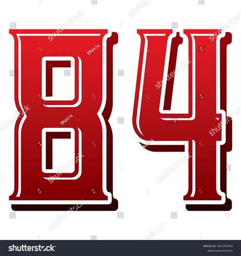 Number Eighty Four Vector Illustration Number Stock Vector Royalty Free 2223701855 Shutterstock