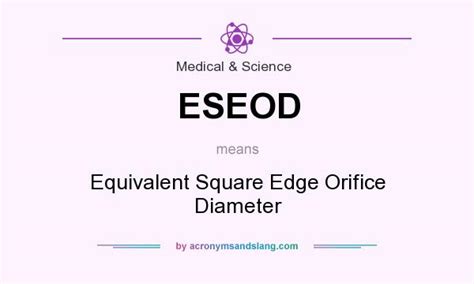 What Does Eseod Mean Definition Of Eseod Eseod Stands For Equivalent Square Edge Orifice