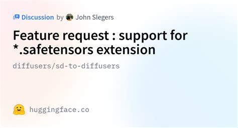 Diffuserssd To Diffusers · Feature Request Support For Safetensors
