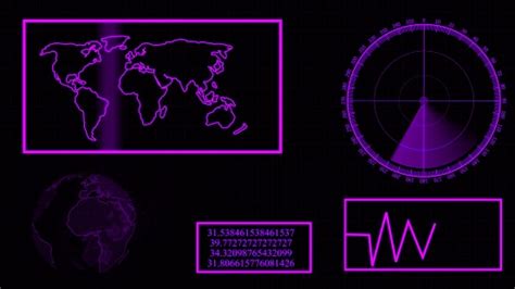 디지털 기술 세계 지도 레이더 화면 디스플레이 그림 배경을 보여주는 다양한 정보 0명에 대한 스톡 벡터 아트 및 기타 이미지 0명 3차원 형태 개념 Istock