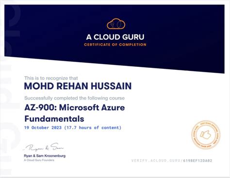 Mohd Rehan Hussain On Linkedin Azure Cloudcomputing Microsoftazure Certification